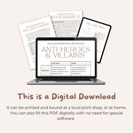 Villain Writing Workbook | 75 Pages | School of Plot – schoolofplot