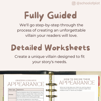 Villain Writing Workbook | 75 Pages | School of Plot – schoolofplot