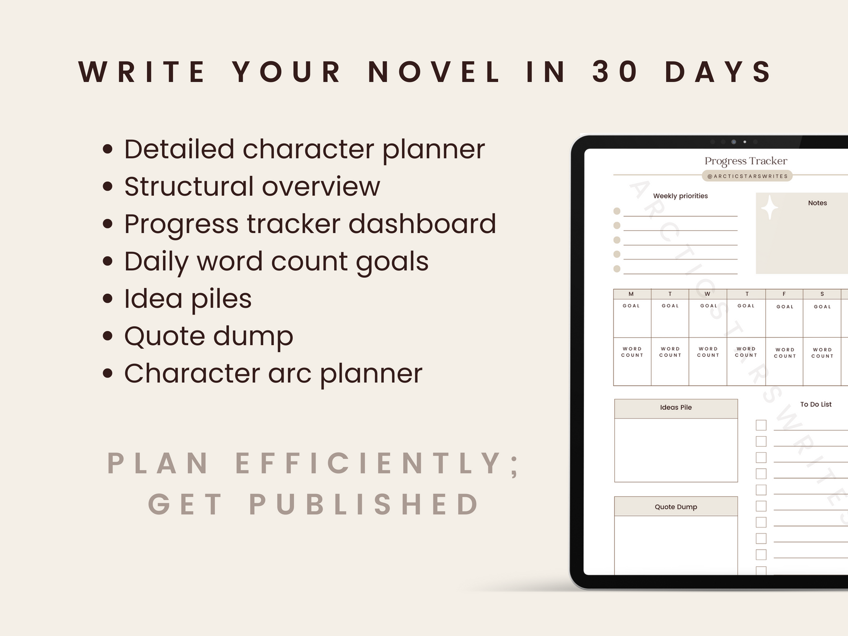 Novel Planner: Digital/Printable – schoolofplot